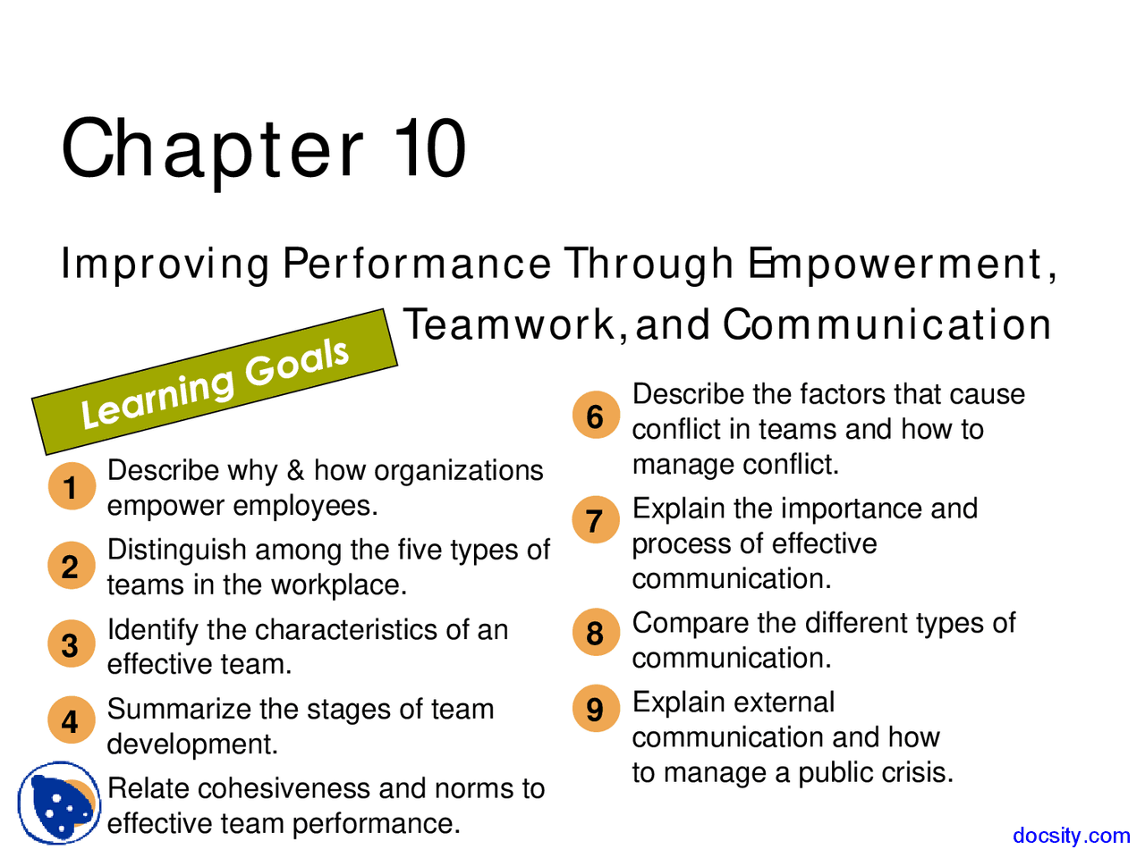 Teamwork and Communication - Intro to Business - Lecture Slides - Docsity