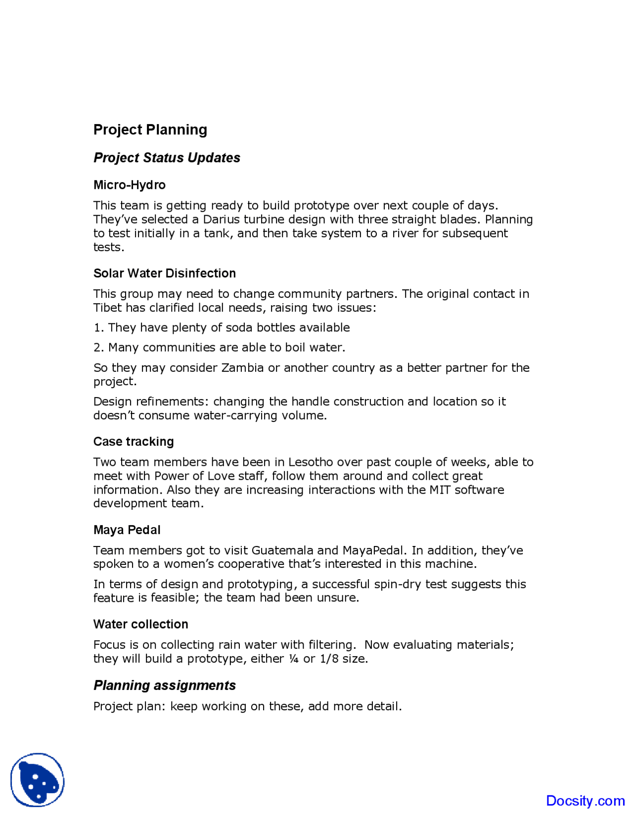 Project Planning - Design and Dissemination - Lecture Notes | Study ...