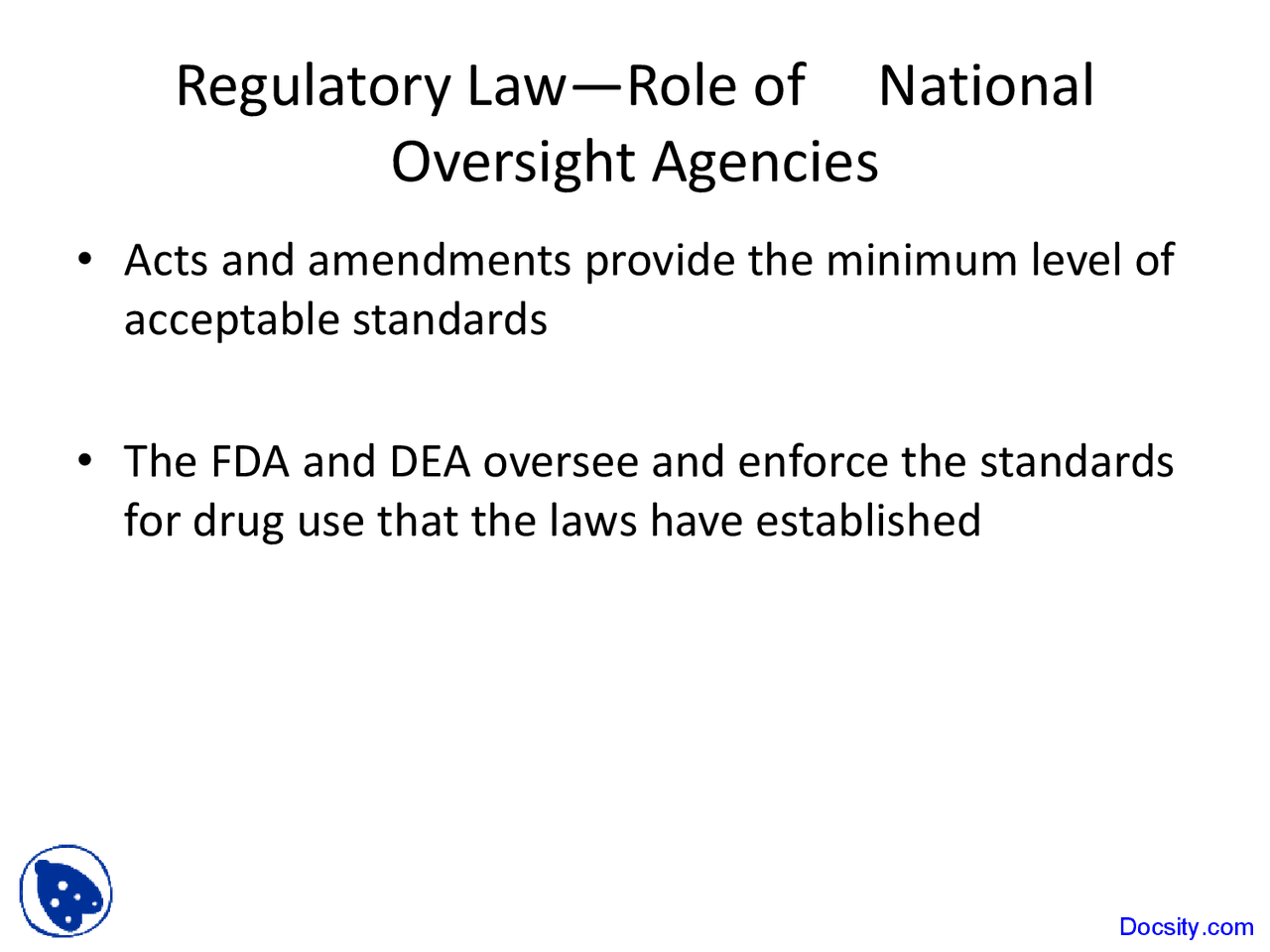 Regulatory Law - Competition Law - Lecture Slides - Docsity