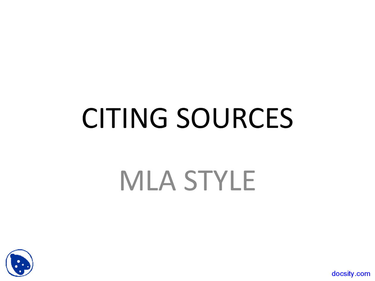 Citing Sources Intercultural Humanities Lecture Slides Docsity