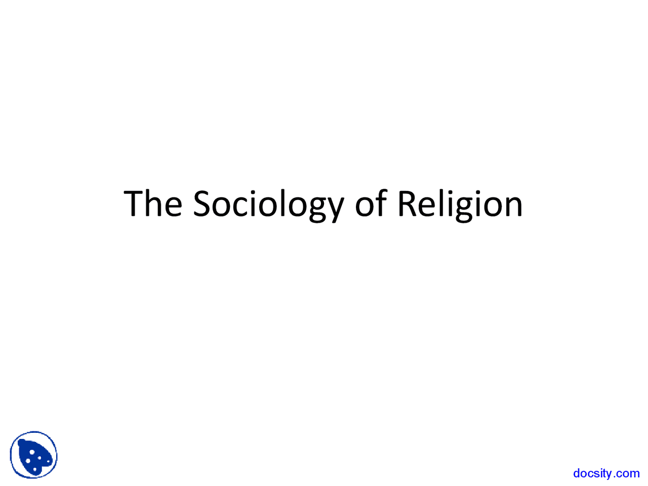 Sociology Of Religion Intro To Sociology Lecture Slides Docsity