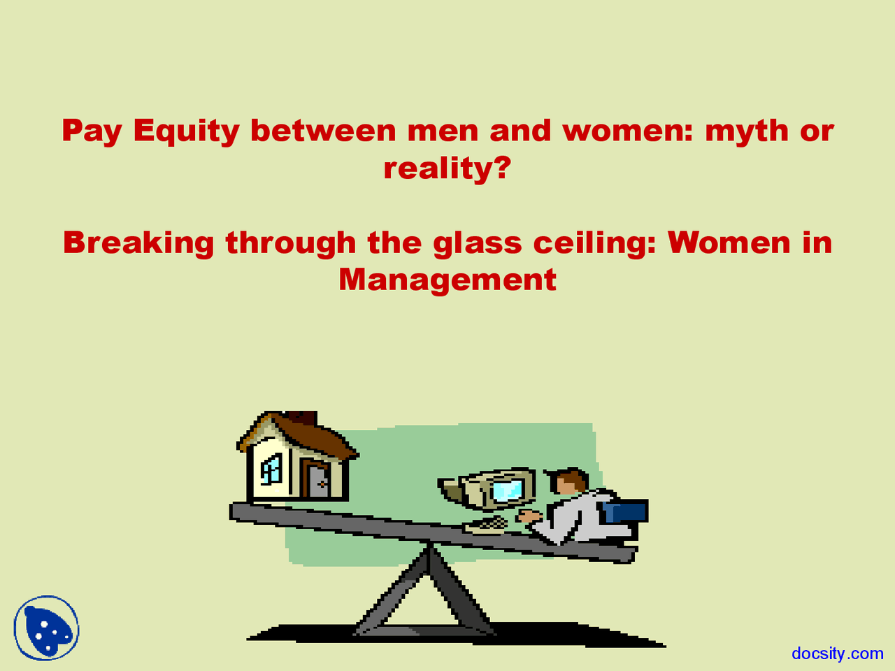 Pay Equity Gender Inequality Lecture Slides Docsity