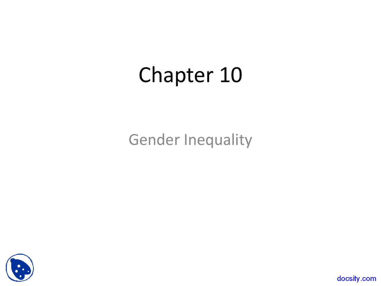 Gender Inequality American Social Problems Lecture Slides Docsity