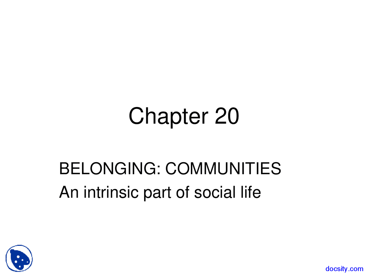 Belonging Introduction Sociology Lecture Slides Docsity