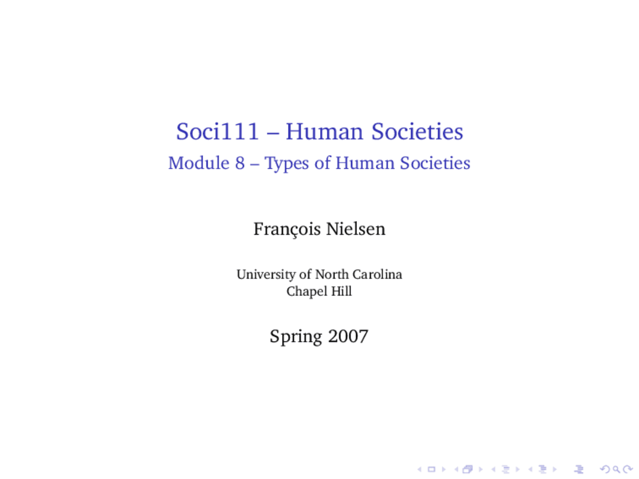 Types of Human Societies - Human Societies - Lecture Slides - Docsity