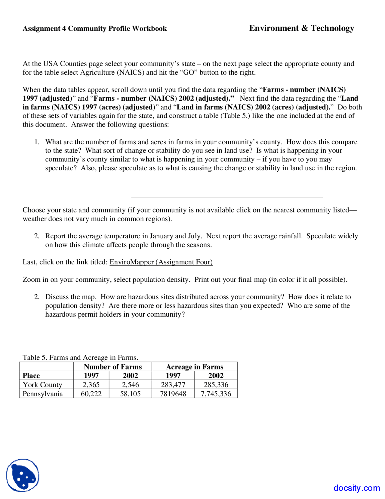 Environment And Technology Introduction Sociology Assignment Docsity