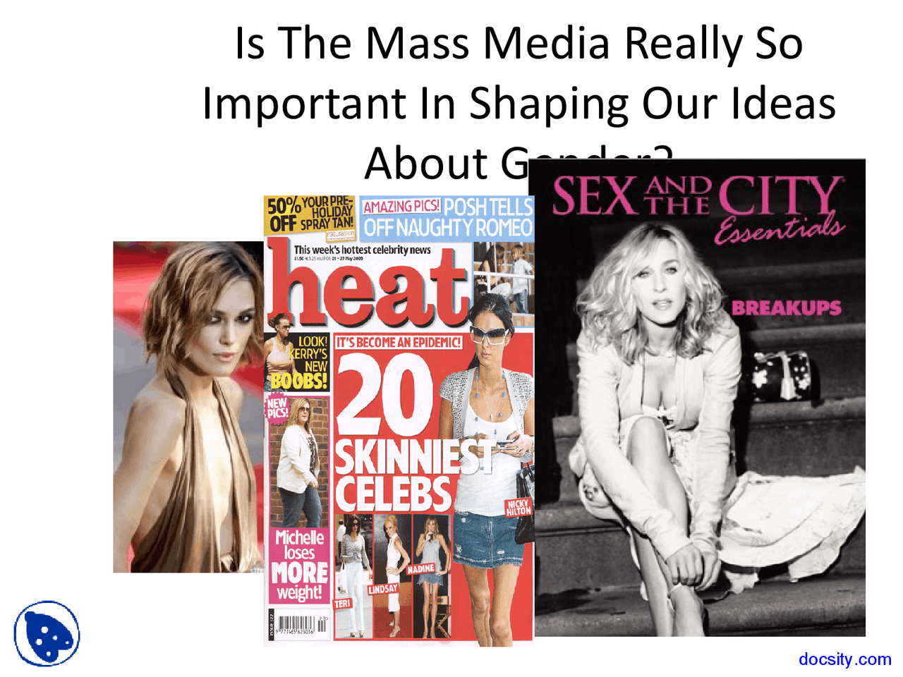 Mass Media Femininity And Masculinity Lecture Slides Docsity