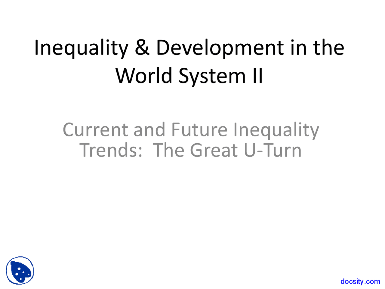 World System Stratification Sociology Lecture Slides Docsity