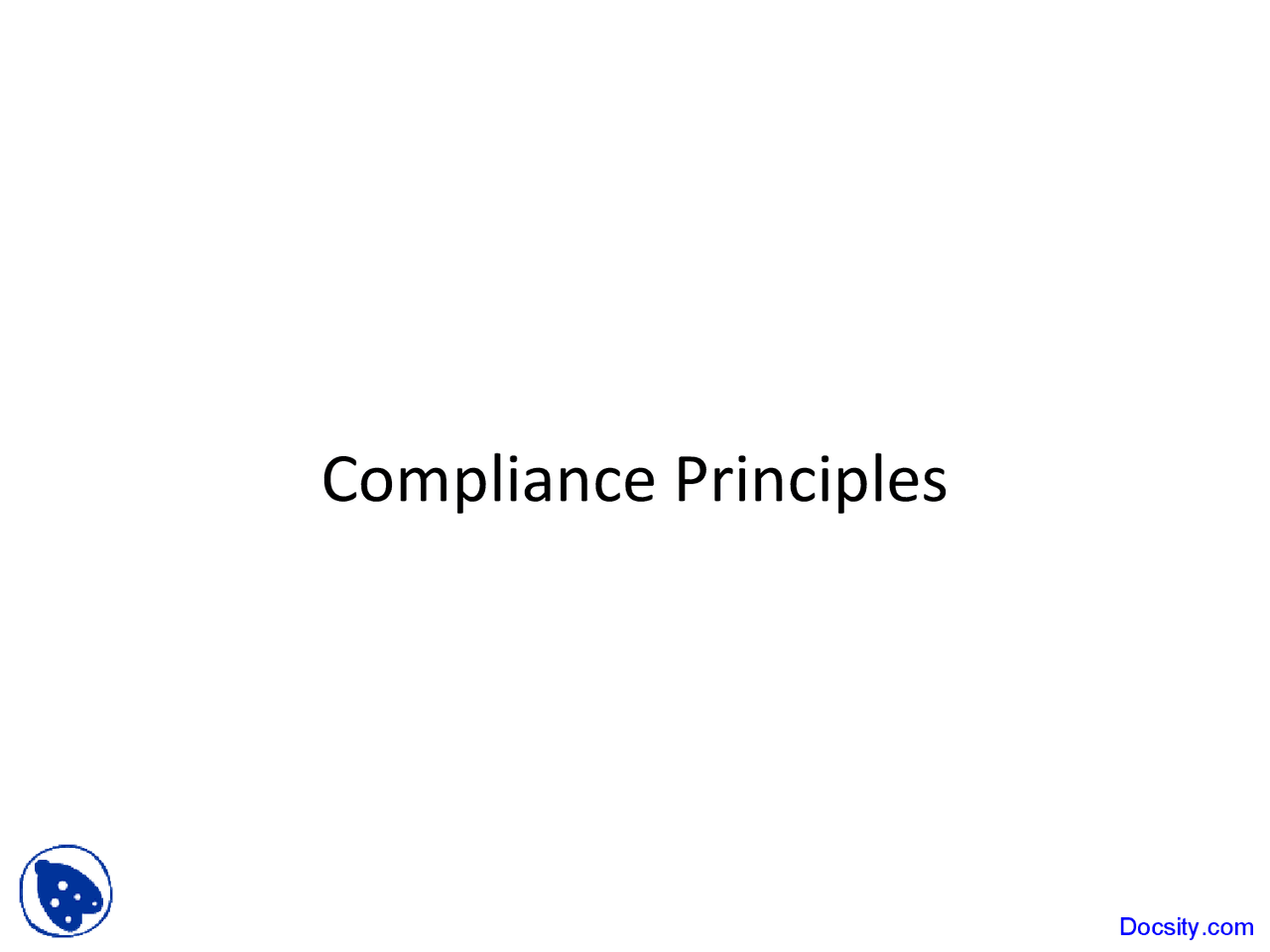 Compliance Principles Business Law Lecture Slides Docsity