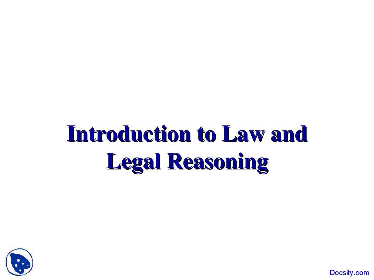 Introduction to Law and Legal Reasoning - Business Law - Lecture Slides | Slides Commercial Law ...