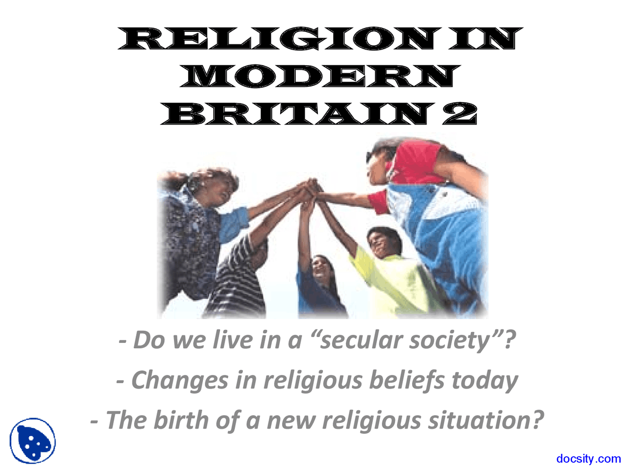 Secular Society Introduction To Sociology Lecture Slides Docsity