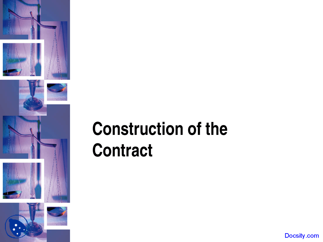 Construction Of The Contract Business Law Lecture Slides Docsity
