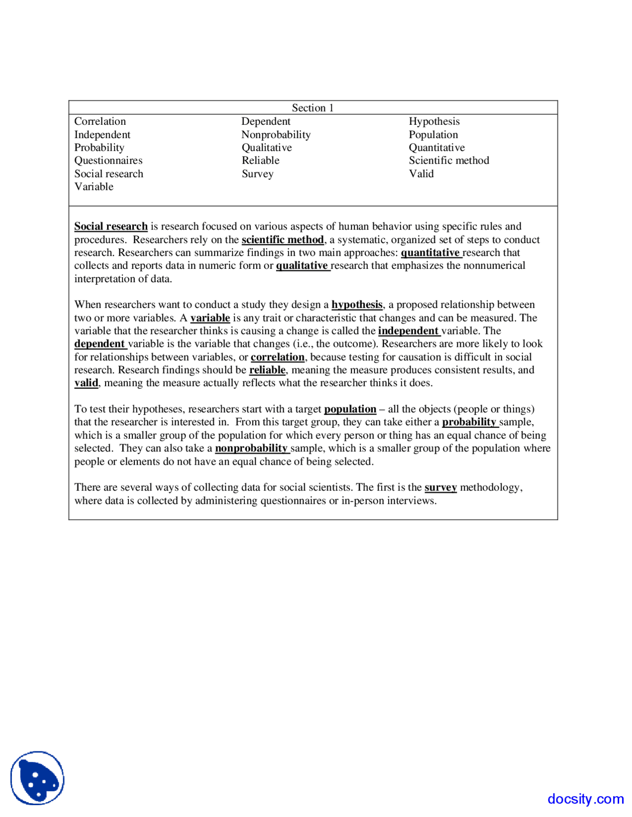 Correlation Sociological Imagination Solved Quiz Docsity