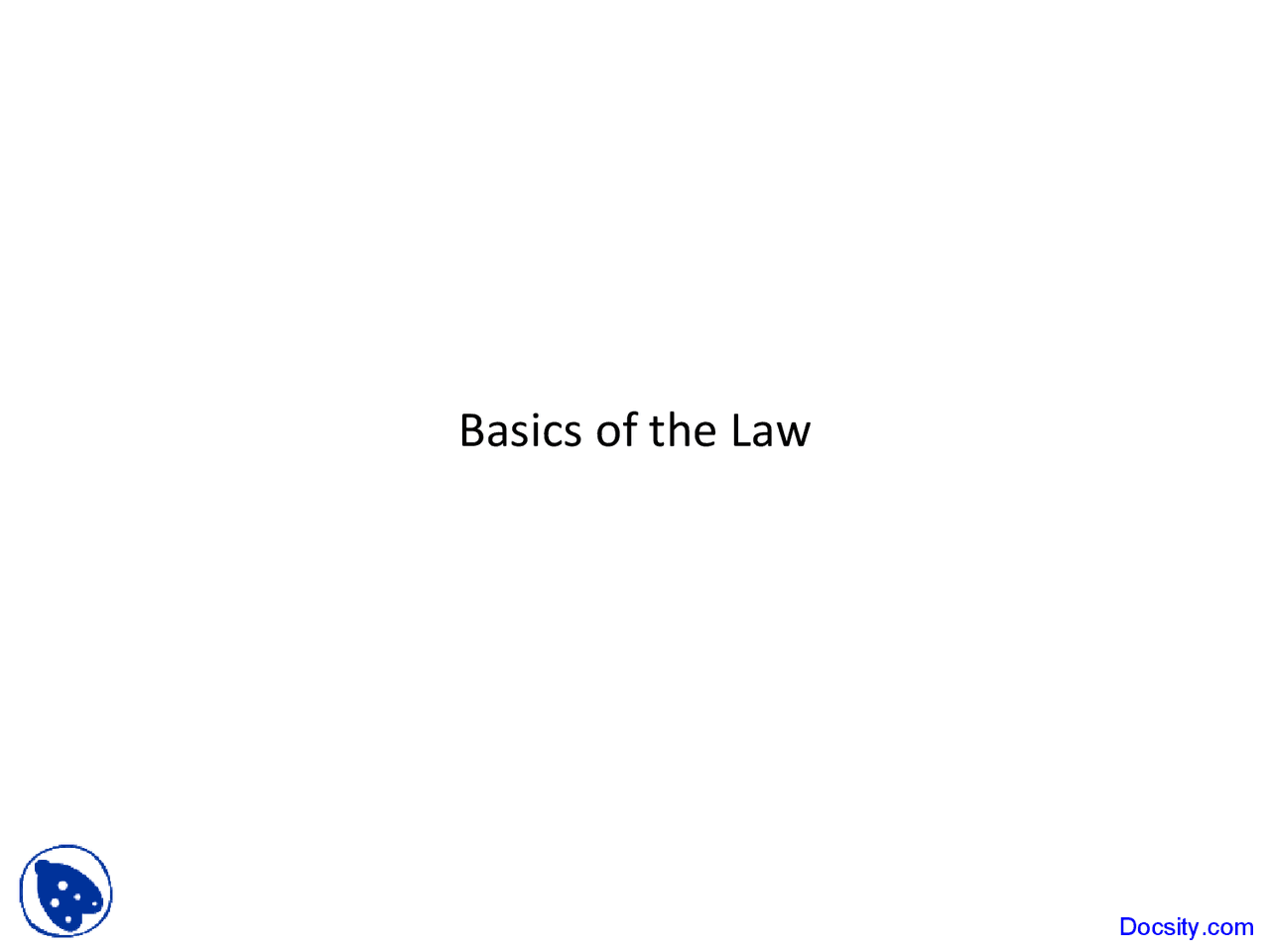 Basics Of The Law Civil Law Lecture Slides Docsity
