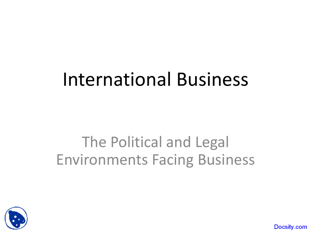 Political and Legal Environments Facing Business - Business Law ...