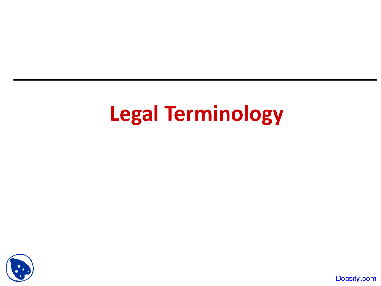 Legal Terminology - Civil Law - Lecture Slides | Slides Civil Law | Docsity