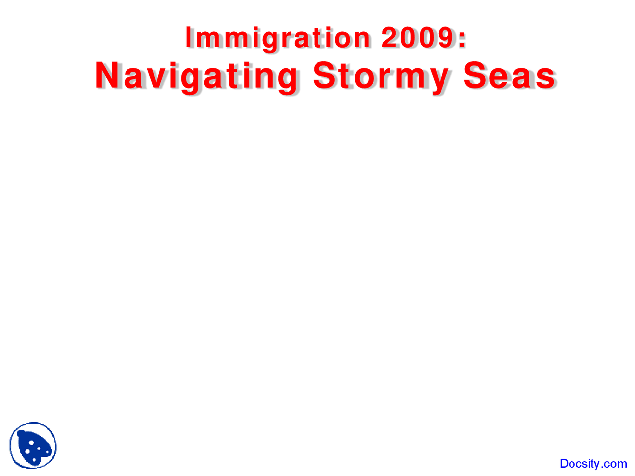 Navigating Stormy Seas Immigration Law Lecture Slides Docsity