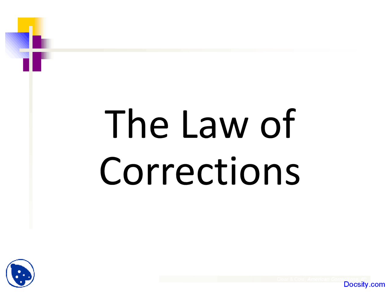 Law Of Corrections Criminal Law Lecture Slides Docsity