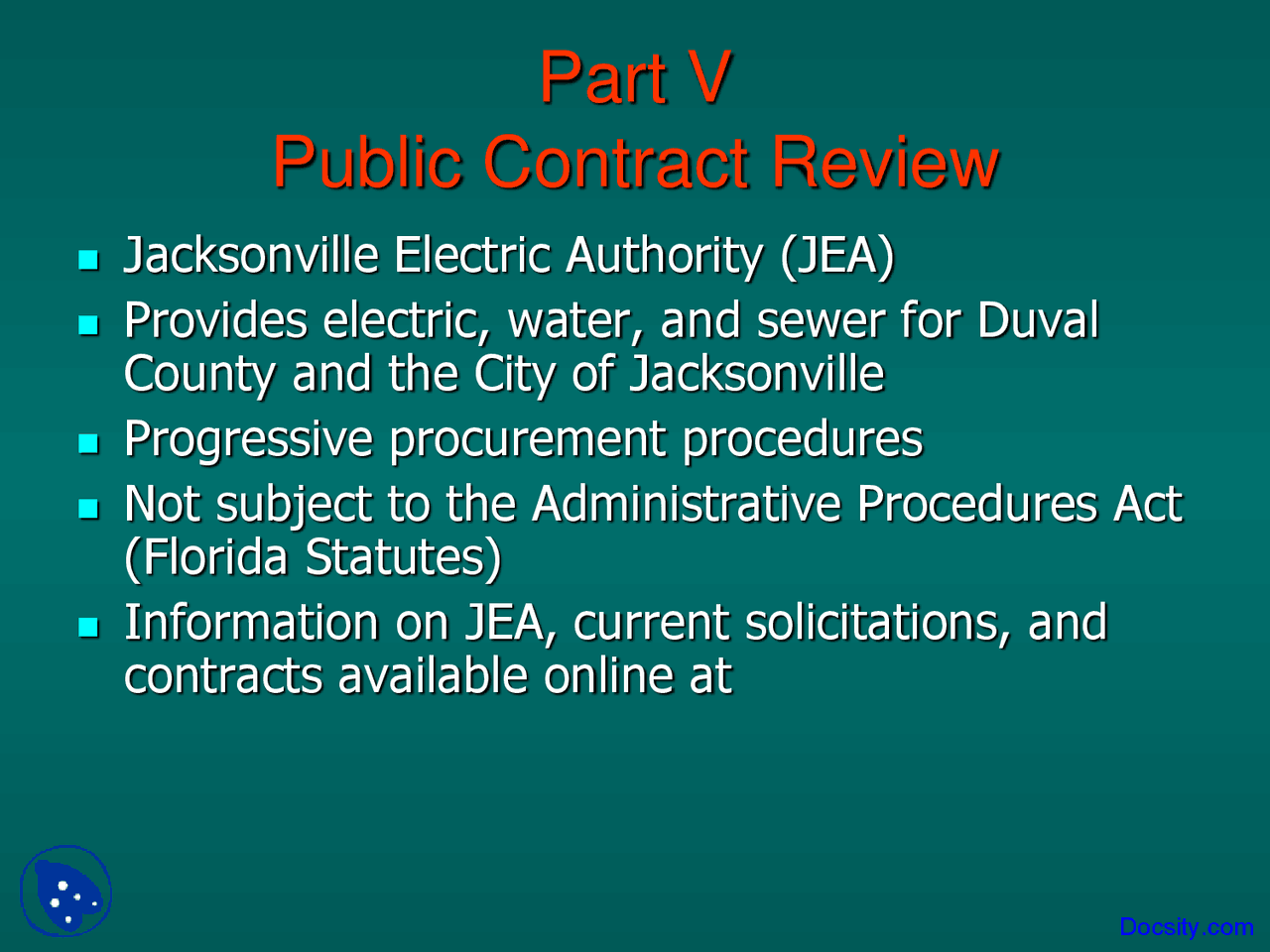 Public Contract Review Law Of Contract Lecture Slides Docsity