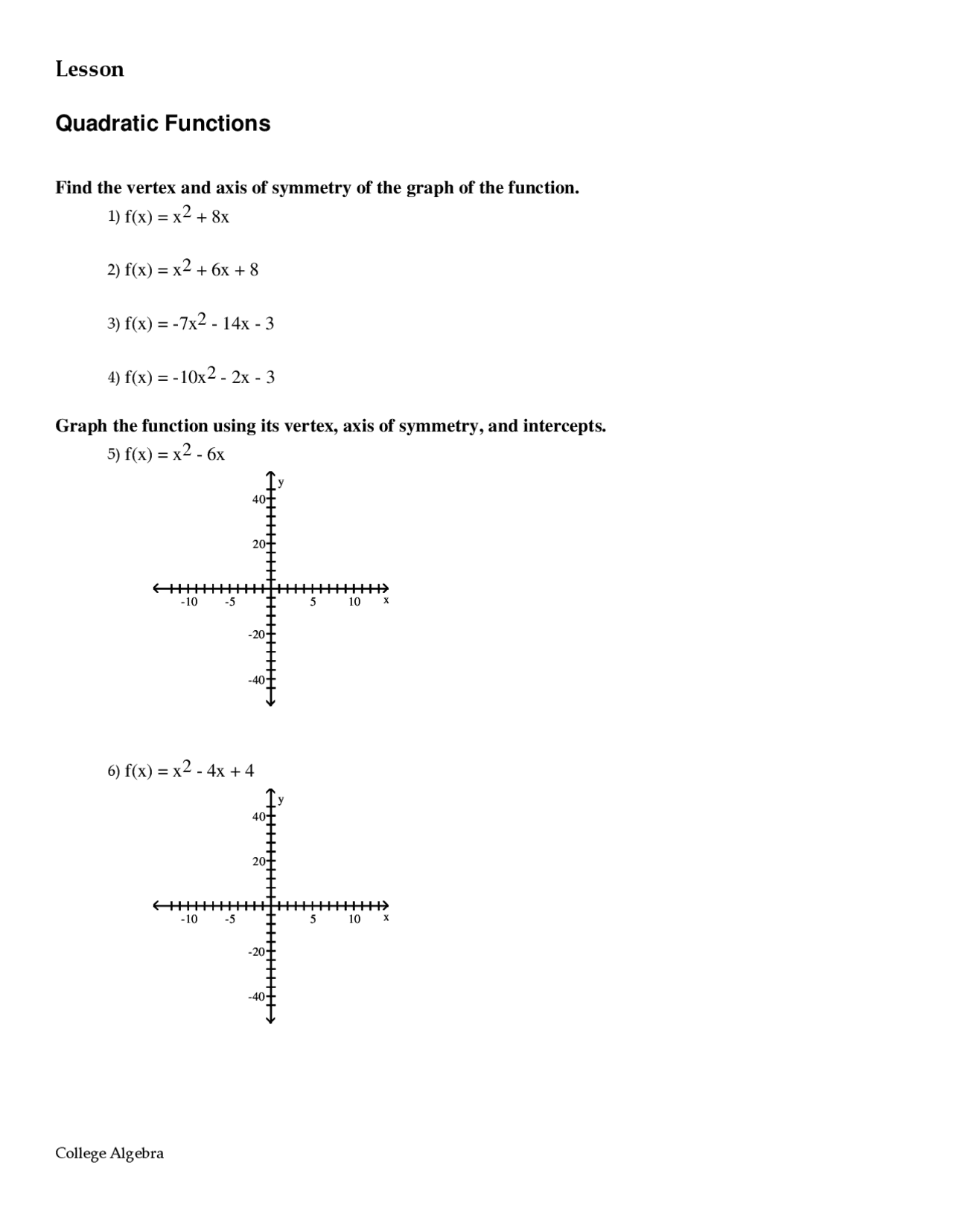 Quadratic Equations - Algebra - Lecture Notes | Study notes Algebra ...
