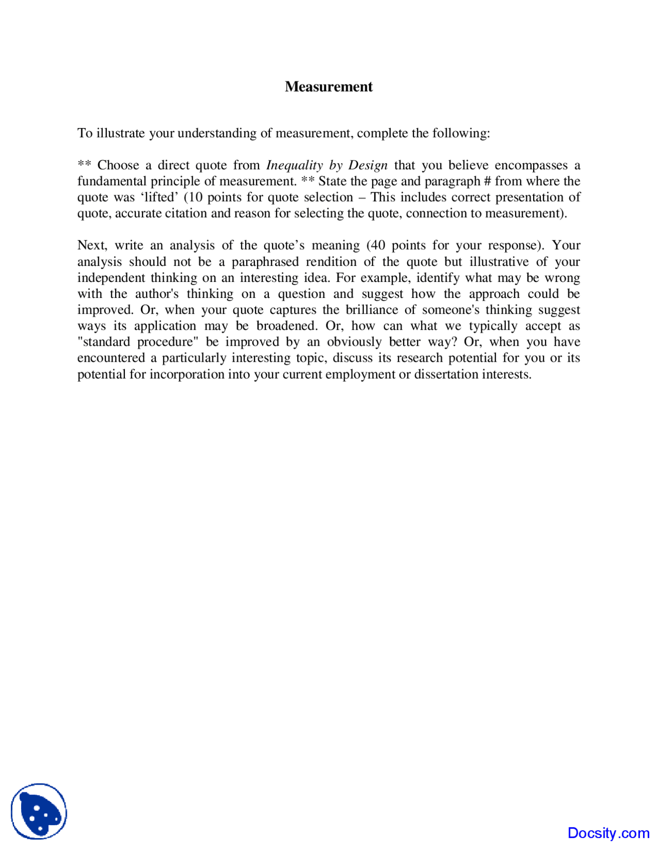 Measurement - Introduction to Evaluation - Lecture Notes | Study notes ...