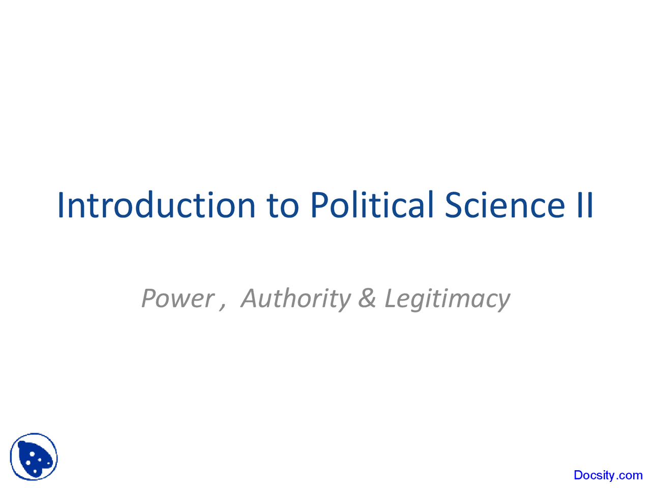 Power and Authority - Political Science - Lecture Slides | Slides ...