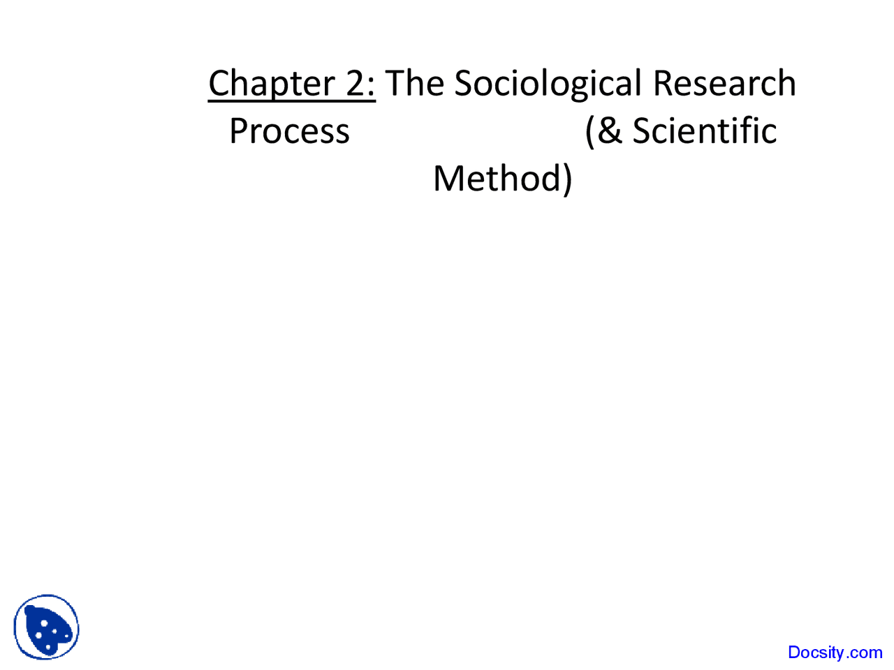 Sociological Research Process Introductory Sociology Lecture Slides