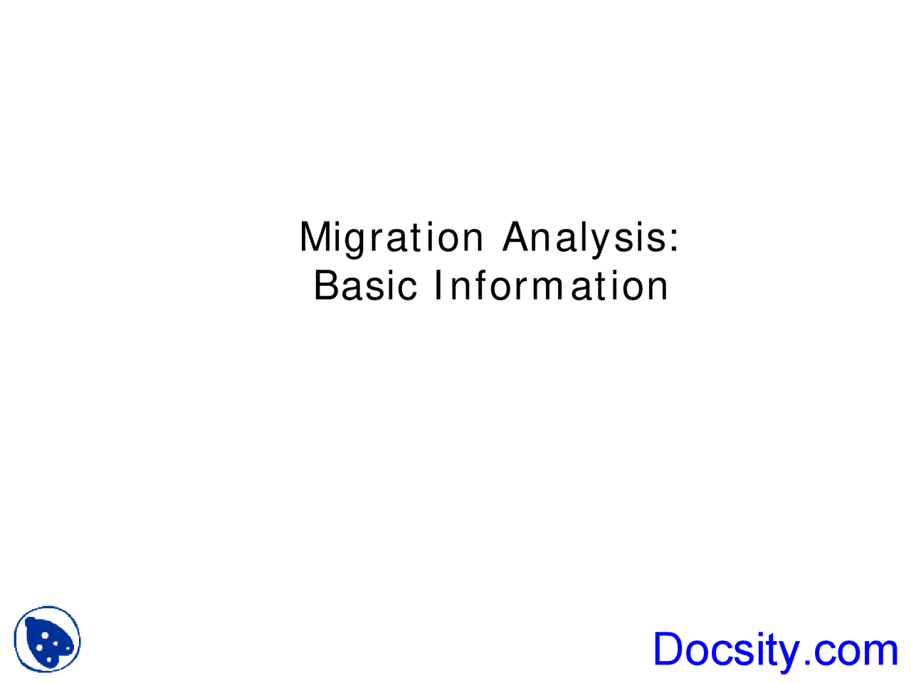 Migration Analysis Immigration Law Lecture Slides Docsity