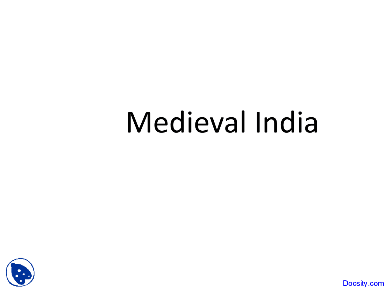 Medieval India Intercultural Humanities Lecture Slides Docsity