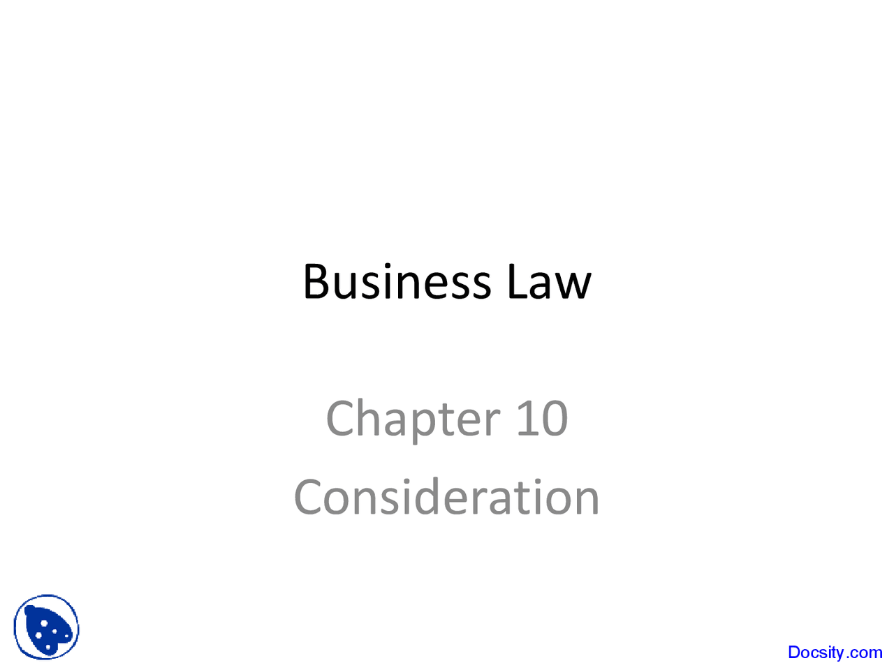 Consideration Mercantile Or Business Law Lecture Slides Docsity