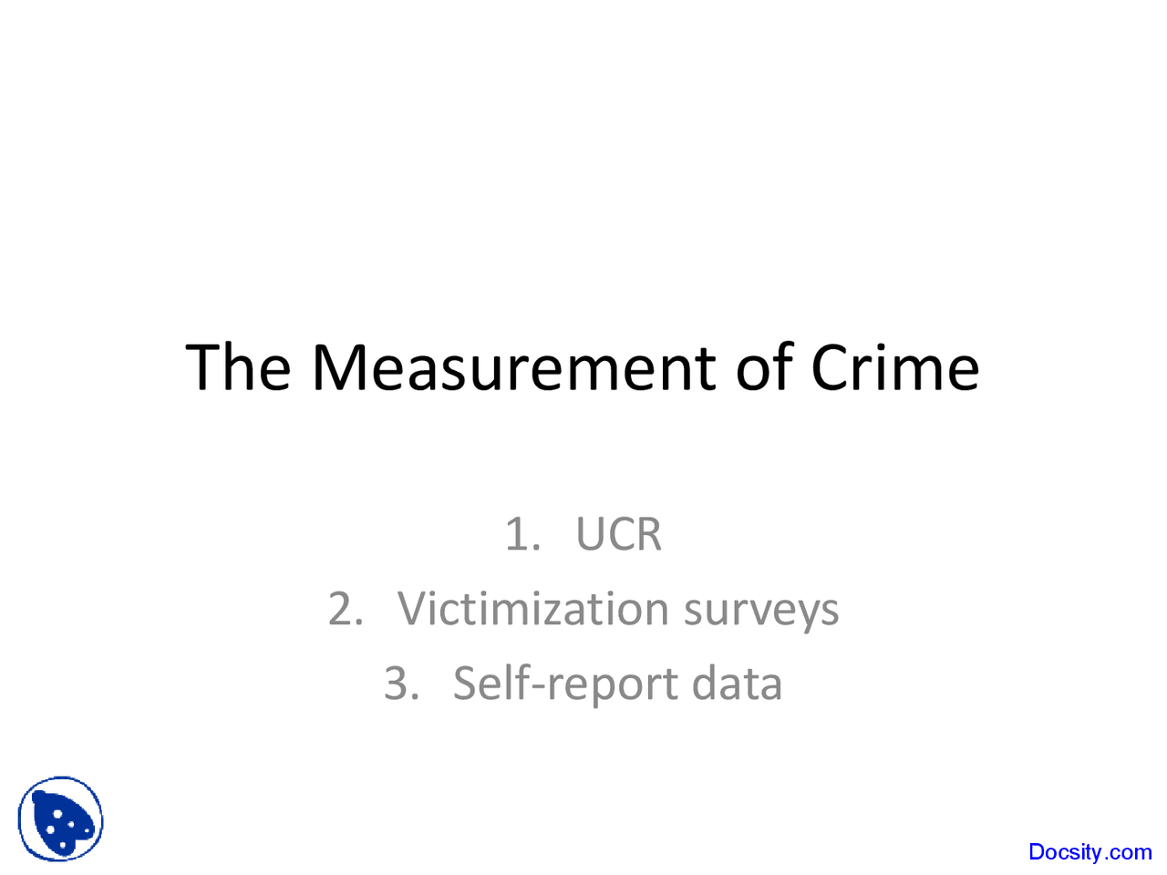 Victimization Surveys Criminology Lecture Slides Docsity