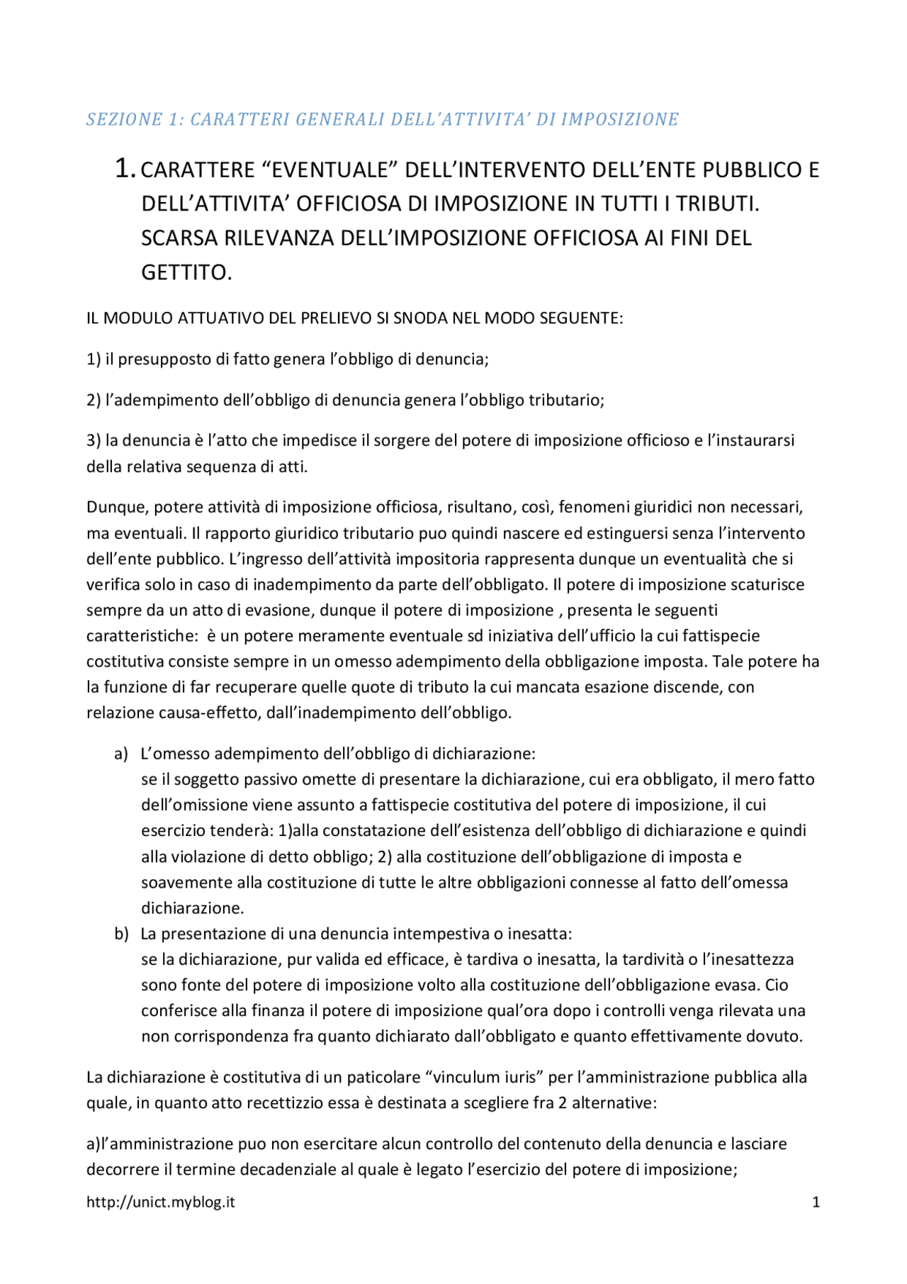 Diritto Tributario Riassunto Parte Generale Docsity