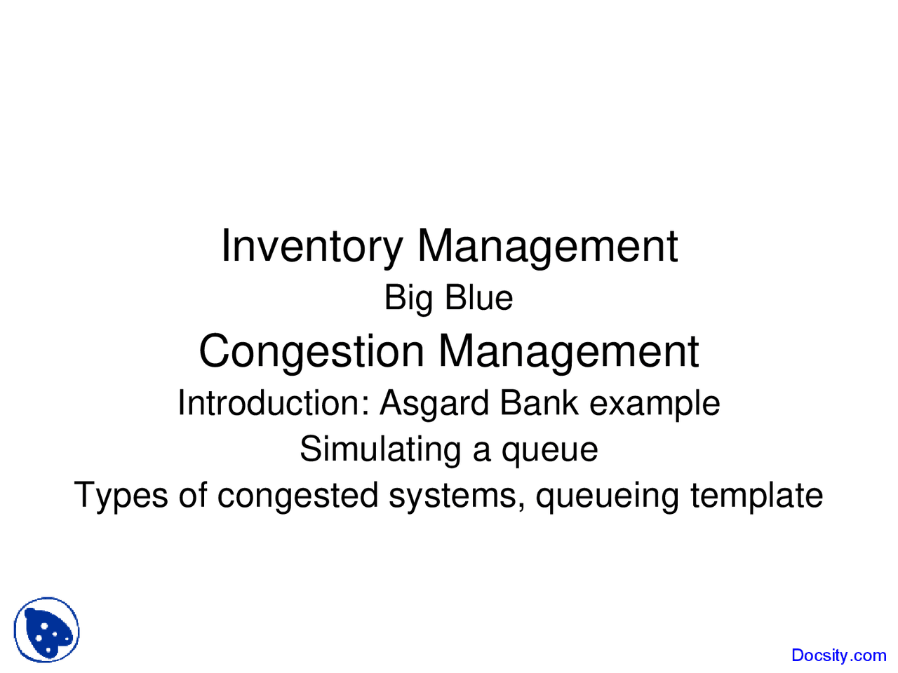 Inventory Management Introduction To Operations Management Lecture