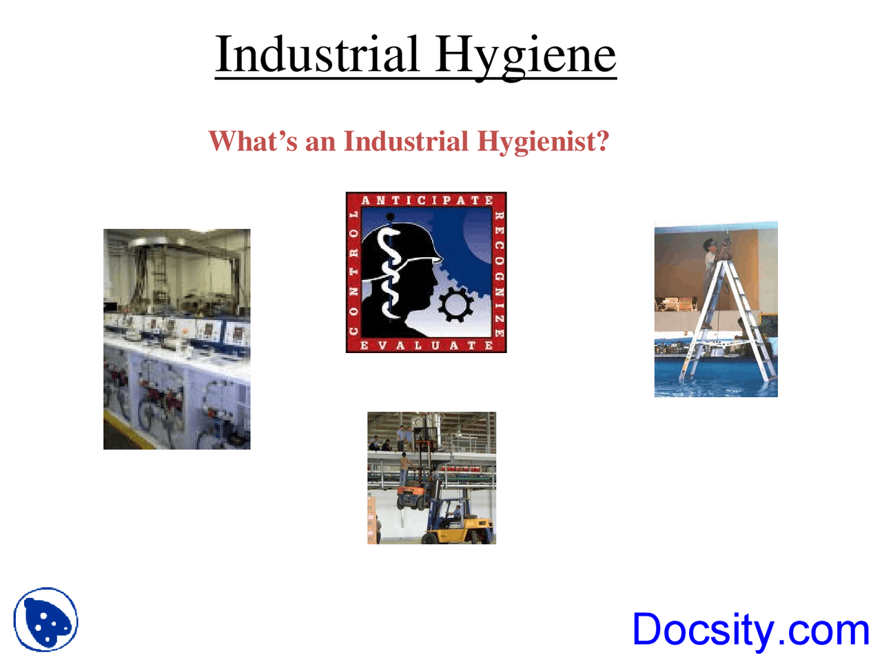 Industrial Hygiene - Law - Lecture Slides - Docsity