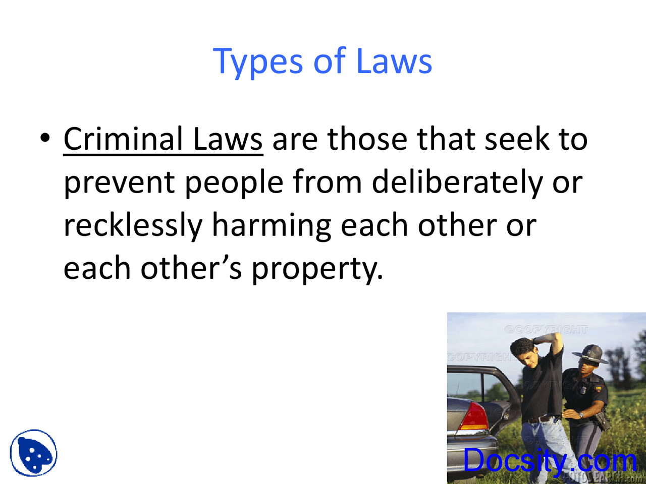 Types Of Laws Law Lecture Slides Docsity