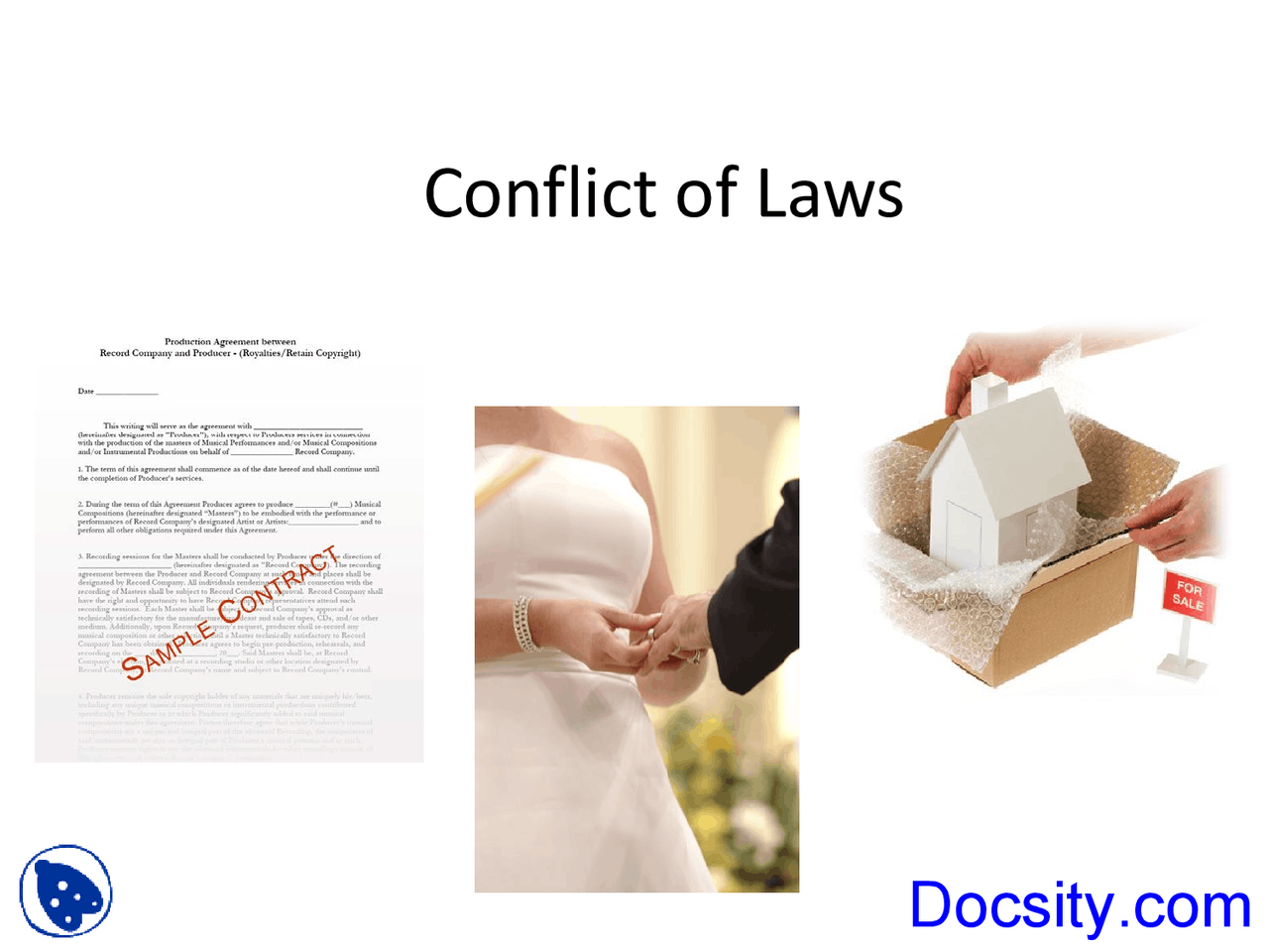 Conflict Law - Law - Lecture Slides - Docsity