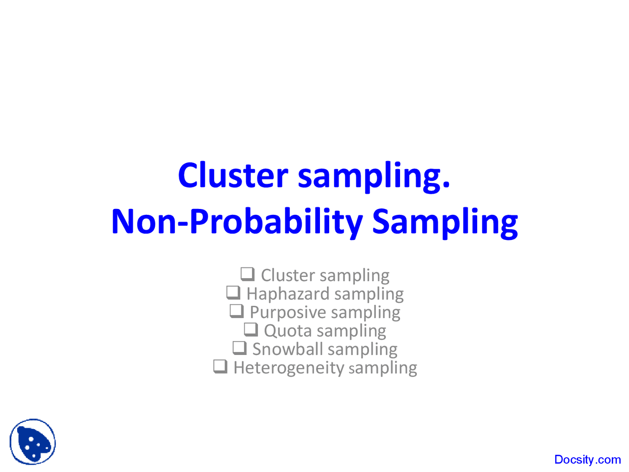 non probability sampling ppt