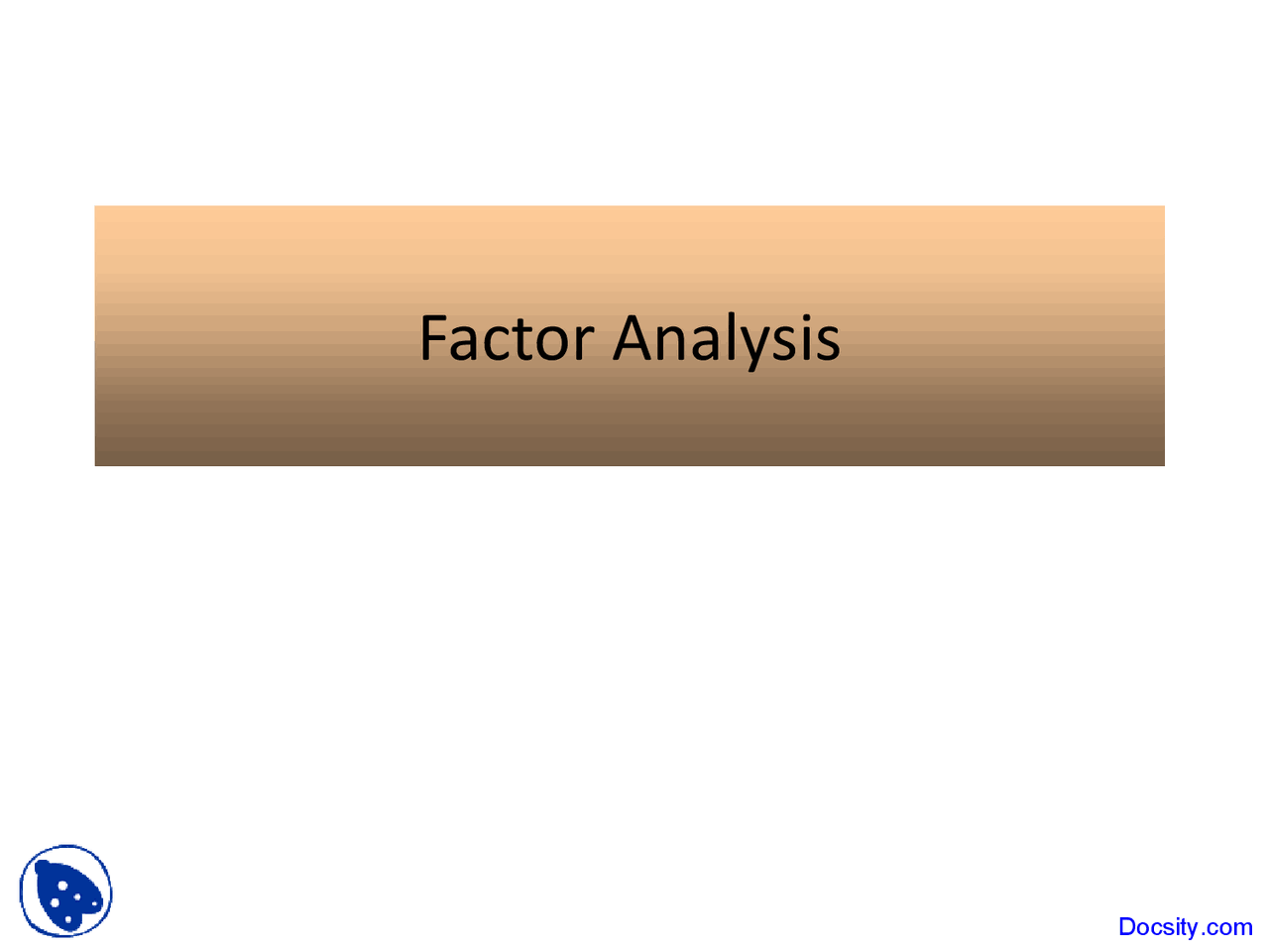 Factor Analysis Practicals Methodology And Statistics Lecture