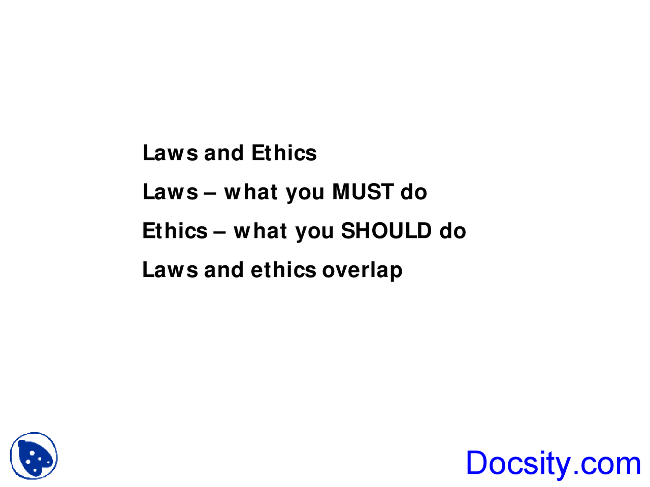 Laws And Ethics Law Lecture Slides Docsity