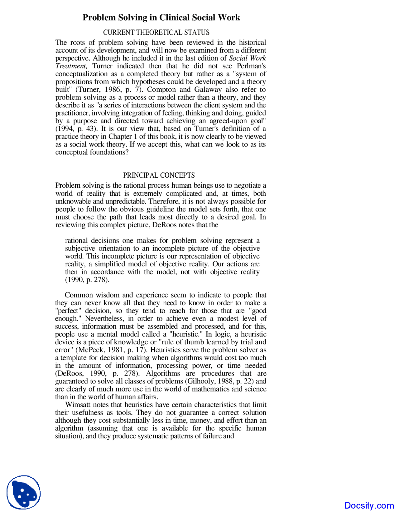 Problem Solving in Clinical Social Work - Case management - Lecture ...