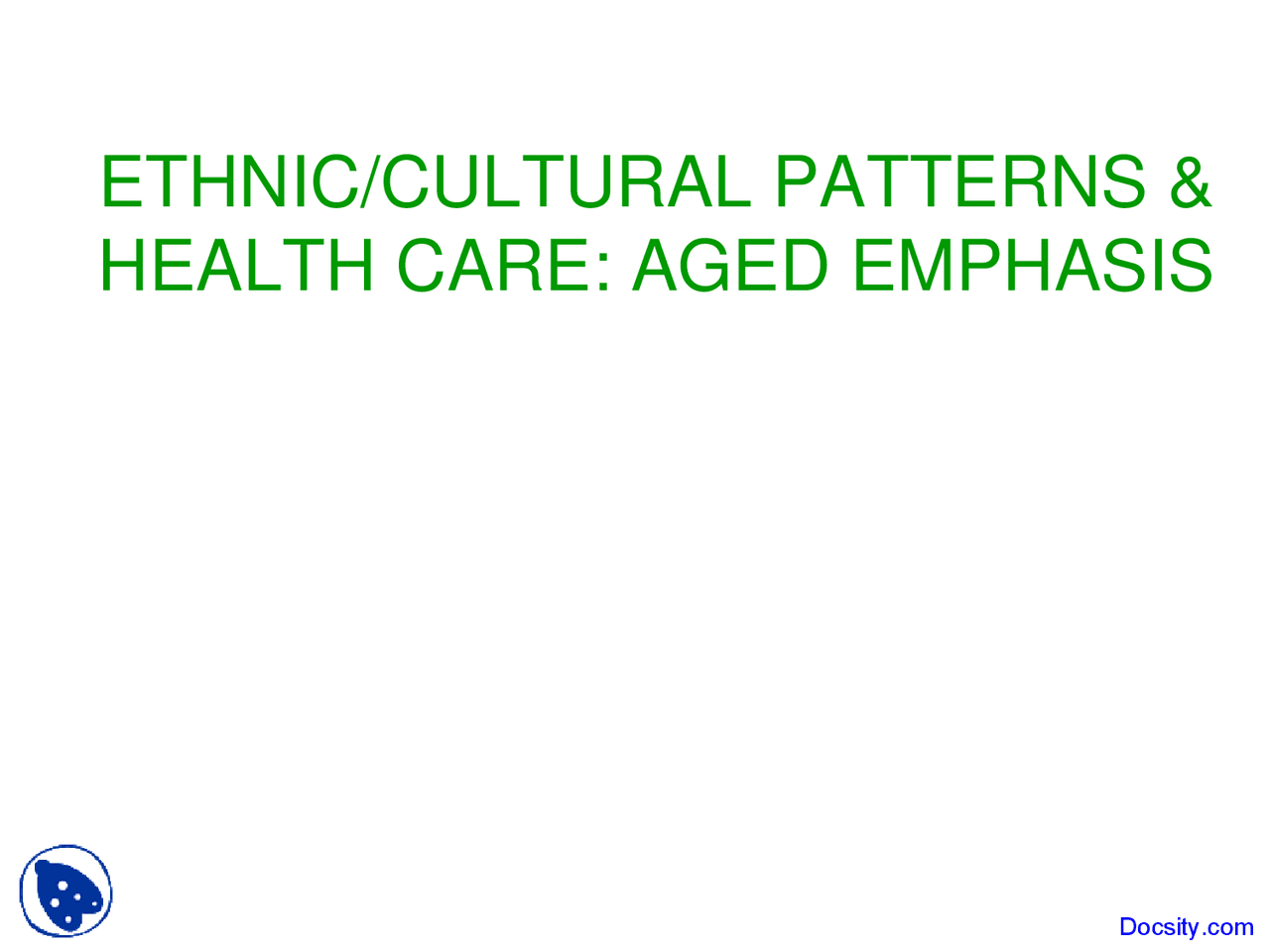 Aged Amphasis Society And Aging Lecture Slides Docsity