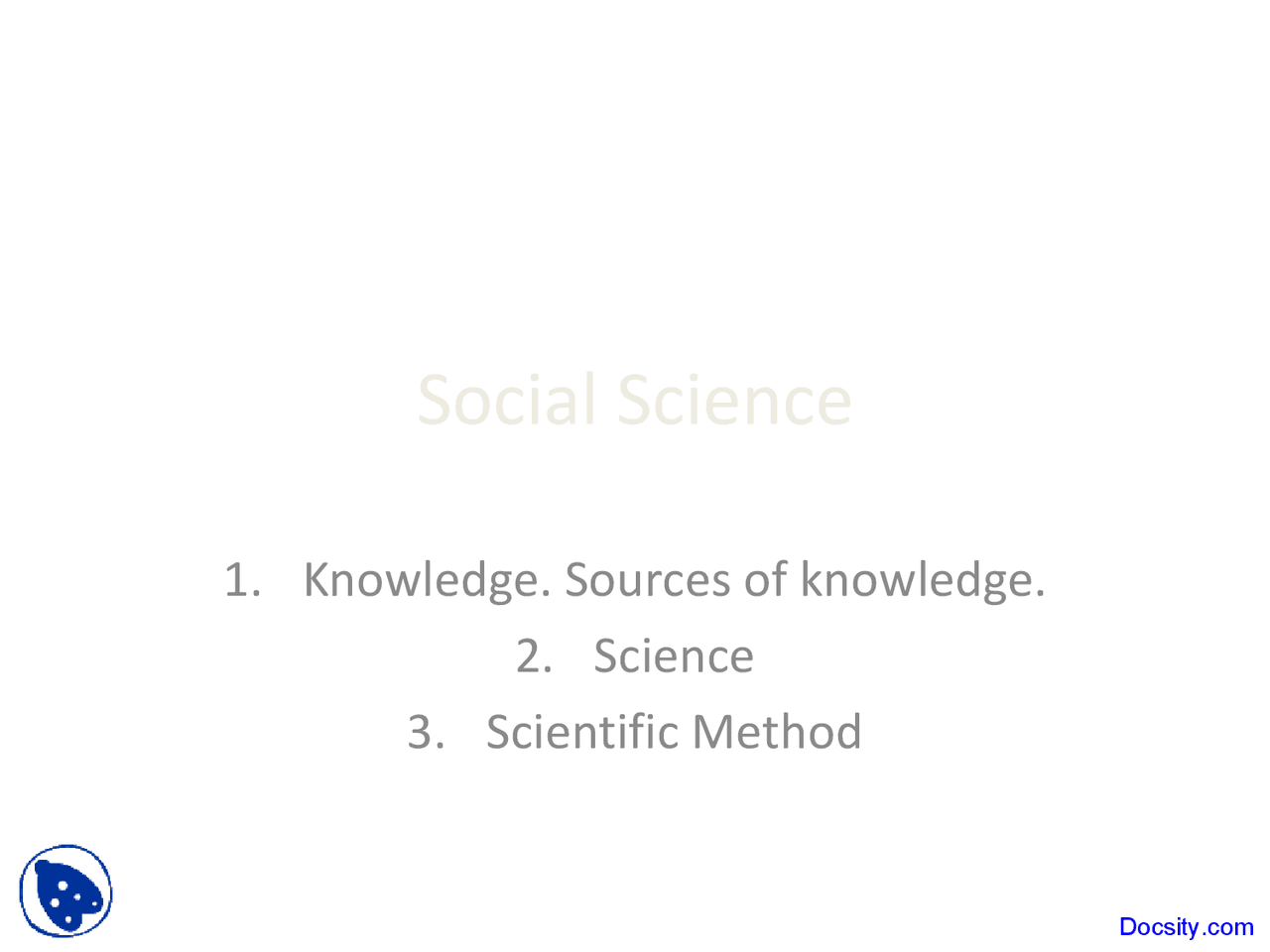 Social Science Social Research Methods Lecture Slides Slides