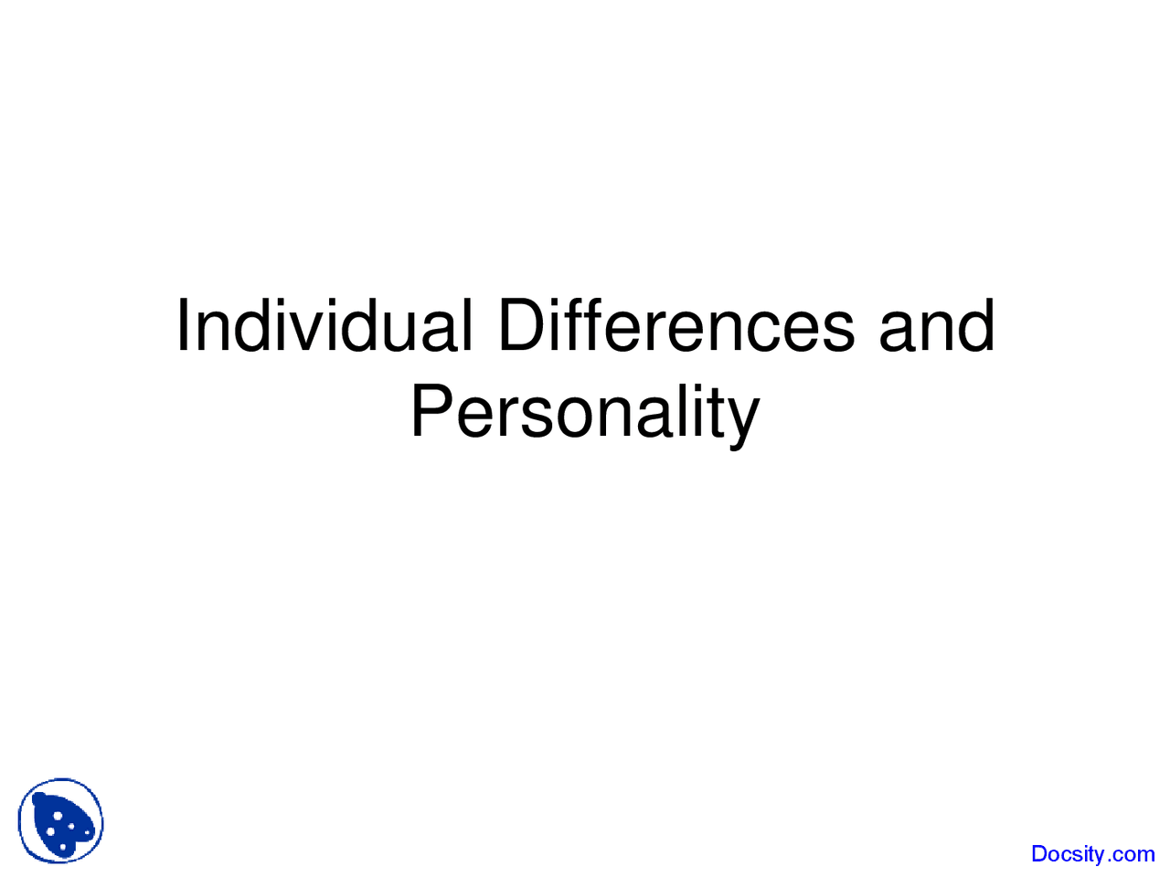 Individual Differences and Personality - Psychology of Emotion ...