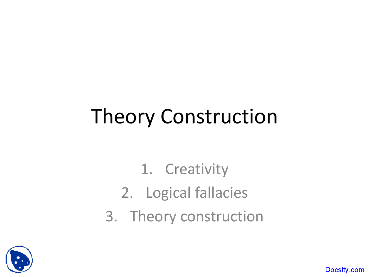 Theory Construction - Social Research Methods - Lecture Slides - Docsity