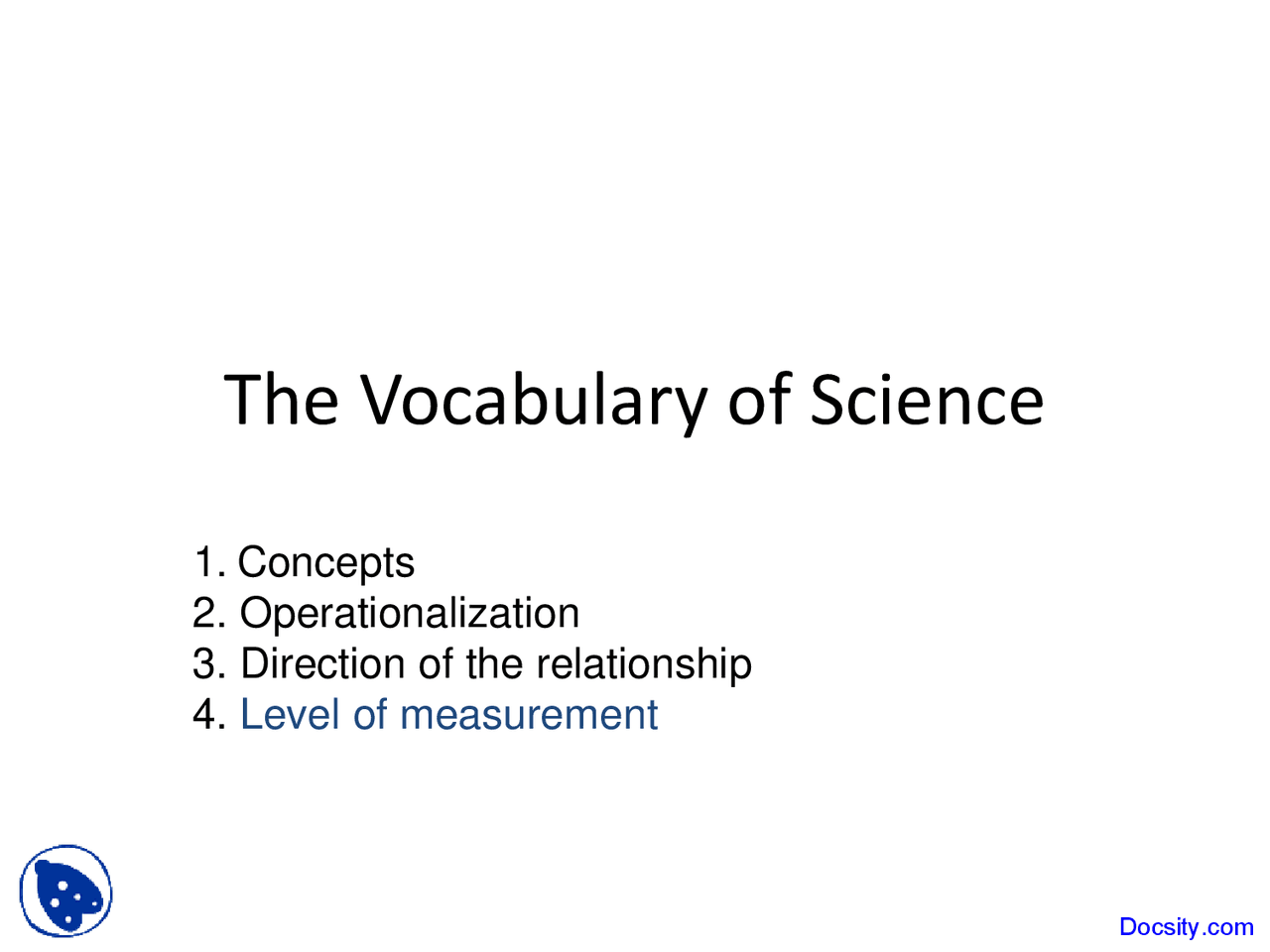 Vocabulary Of Science Social Research Methods Lecture Slides Docsity