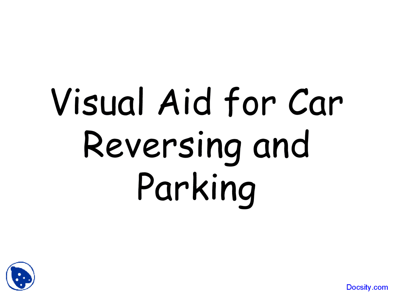 Visual Aid for Car Reversing and Parking - Fundamentals of Computer ...