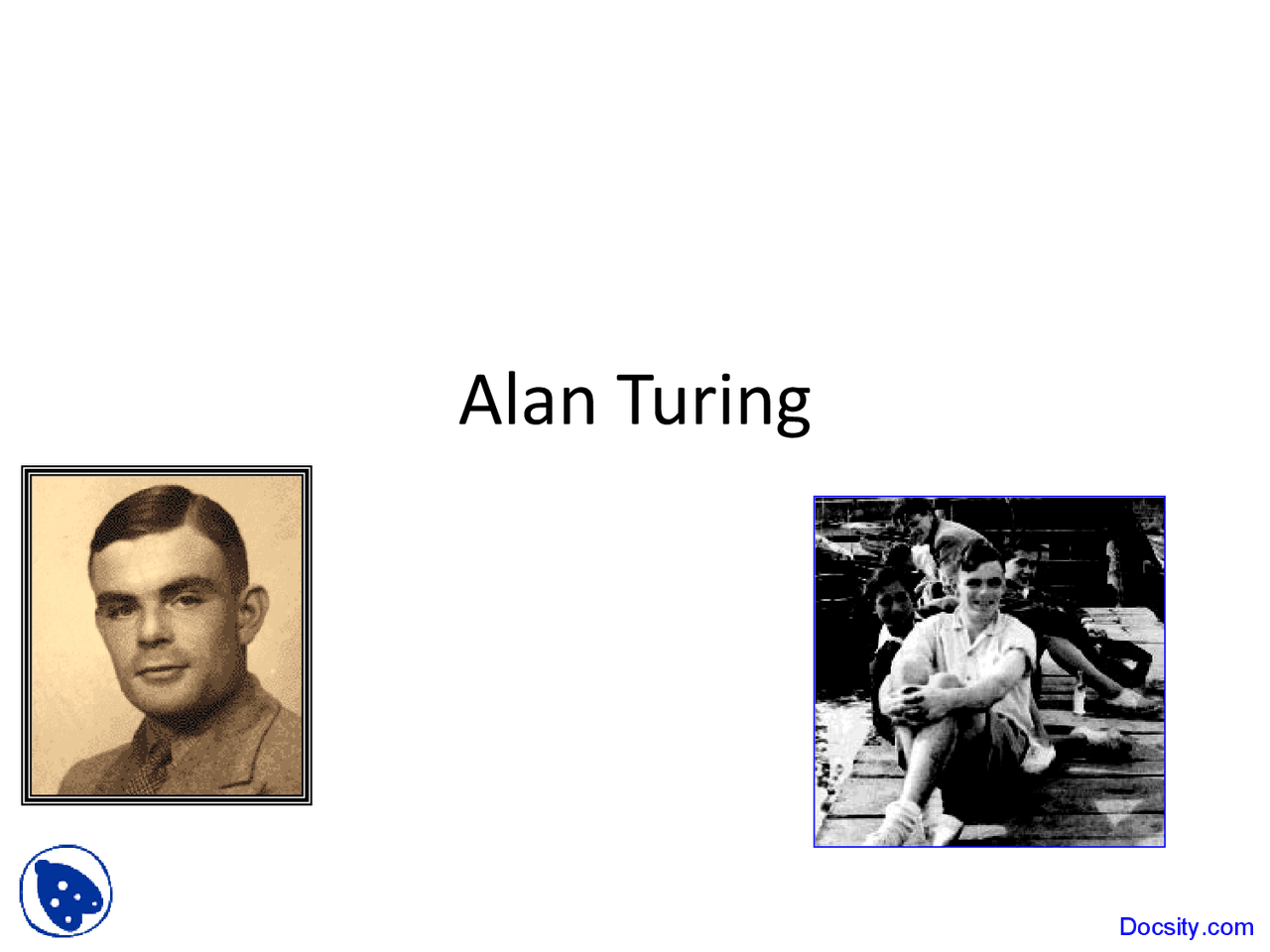 Alan Turing Introduction To Computer Science Lecture Slides Docsity
