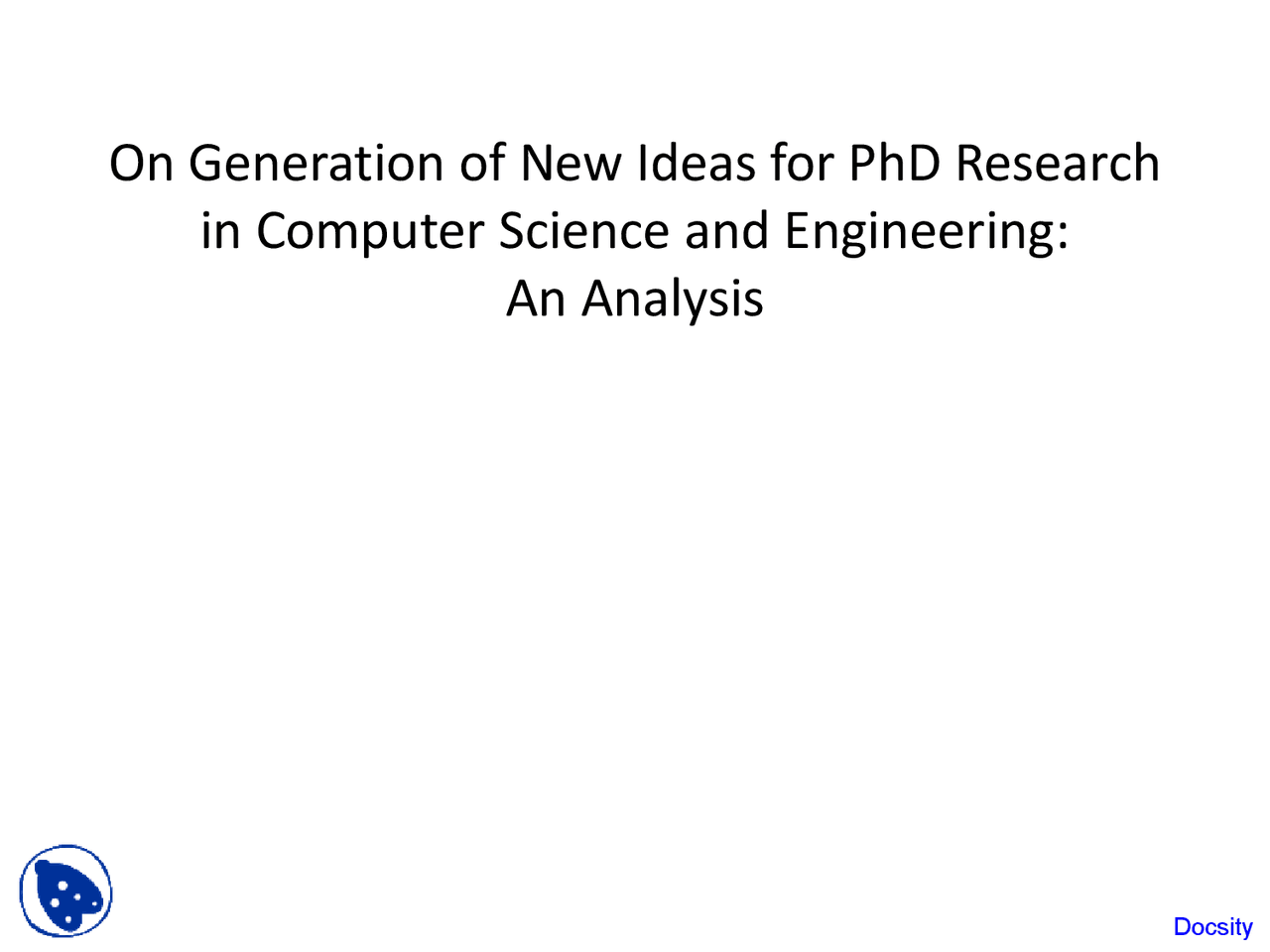 Generation Of New Ideas Computers And Scientific Thinking Lecture