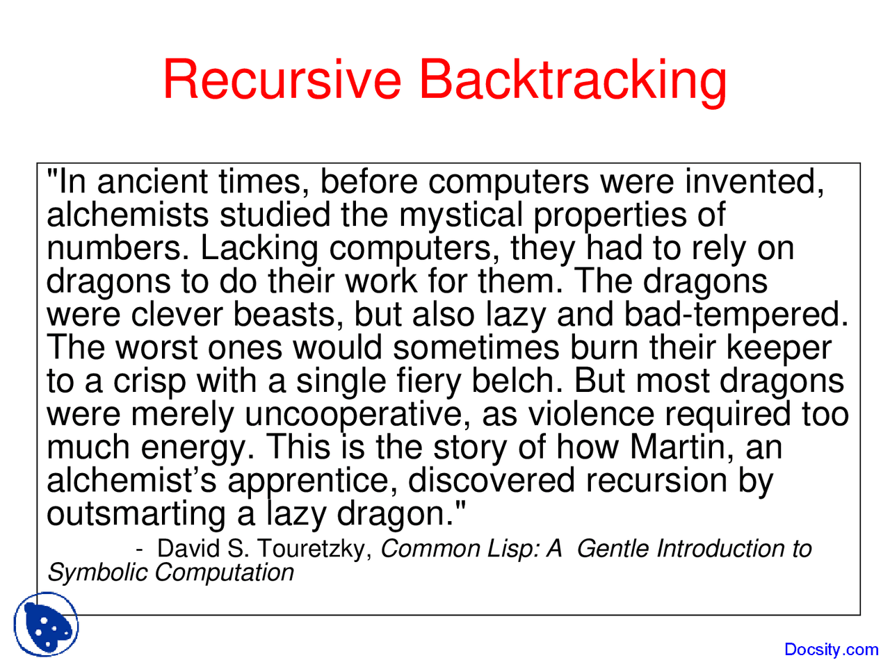 Recursive Backtracking Fundamentals Of Computer Science Lecture