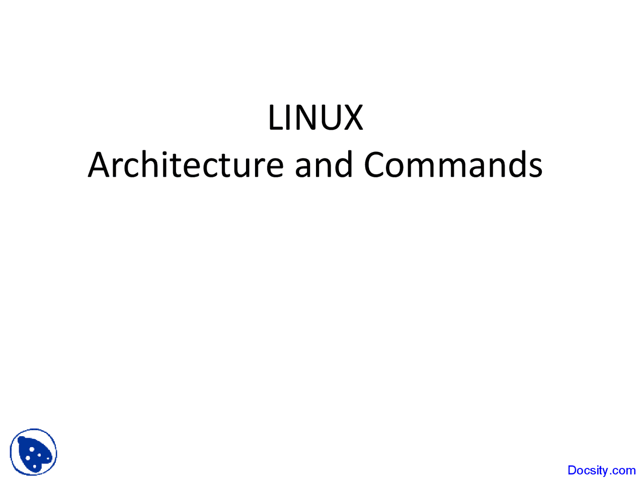 Architecture And Commands Fundamentals Of Computer Science Lecture Slides Docsity